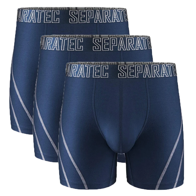 3 Pack Separatec Men Boxer Briefs Separate Pouch Underwear Men Bamboo ...