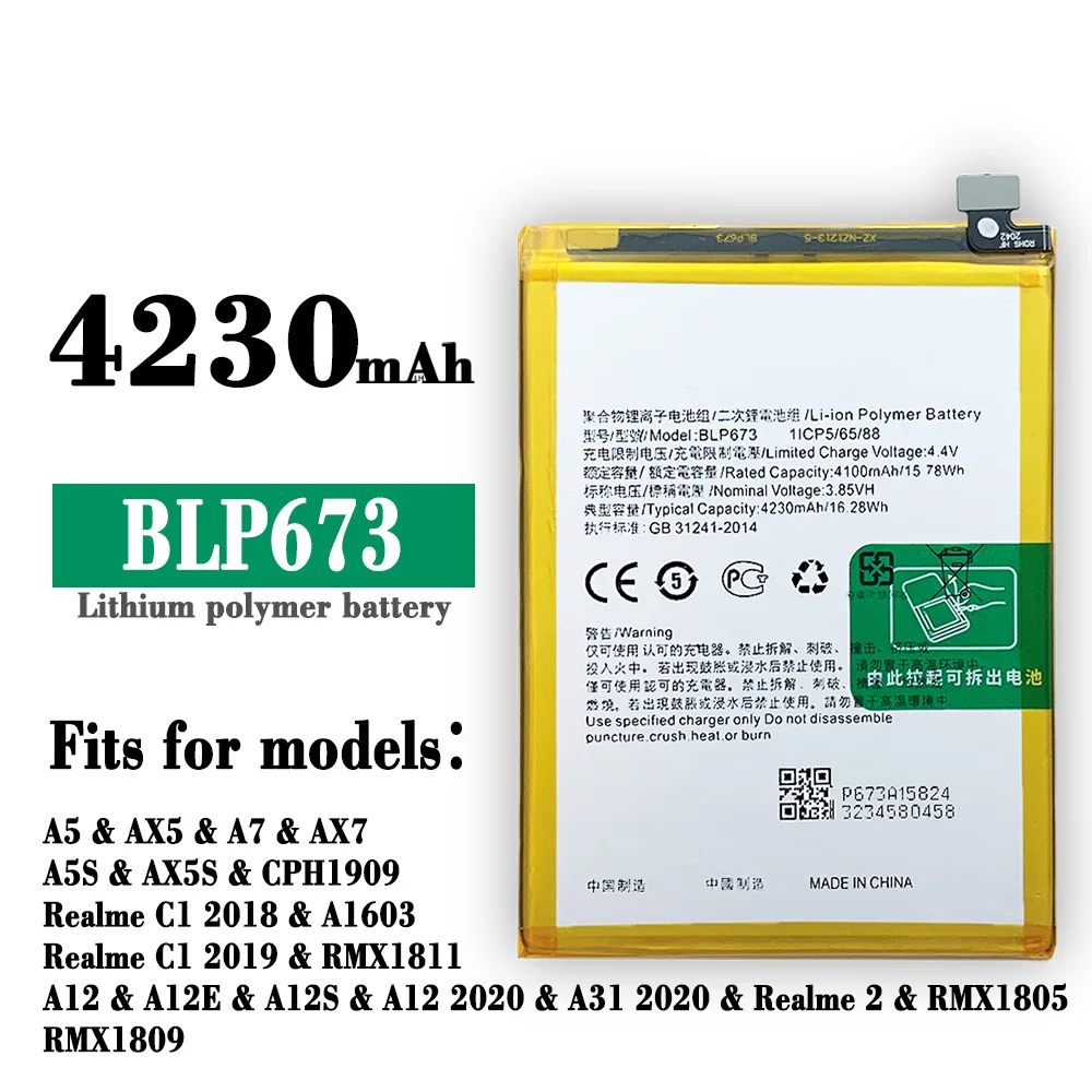 BLP673-Replacement-Battery-For-OPPO-A3S-AX5-A31-A12-A11-A11K-Realme-C1 ...