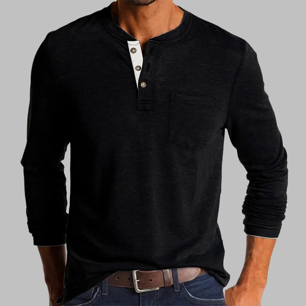 Men’s Trendy Button Half-Open Collar T-Shirt – OUTFITTERS PURSUIT