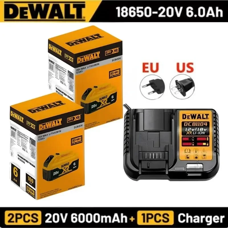Dewalt DCB206 20V 6.0Ah Li-ion Battery 100% Genuine for DCB200 DCB204 ...