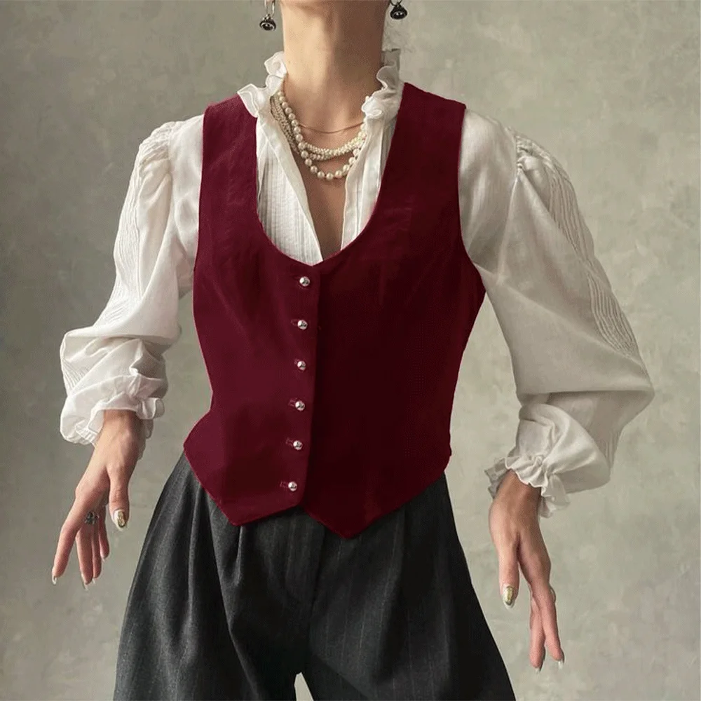 Winter Tailoring Vest Velvet Women's Jackets Tailored Vest Woman Single ...