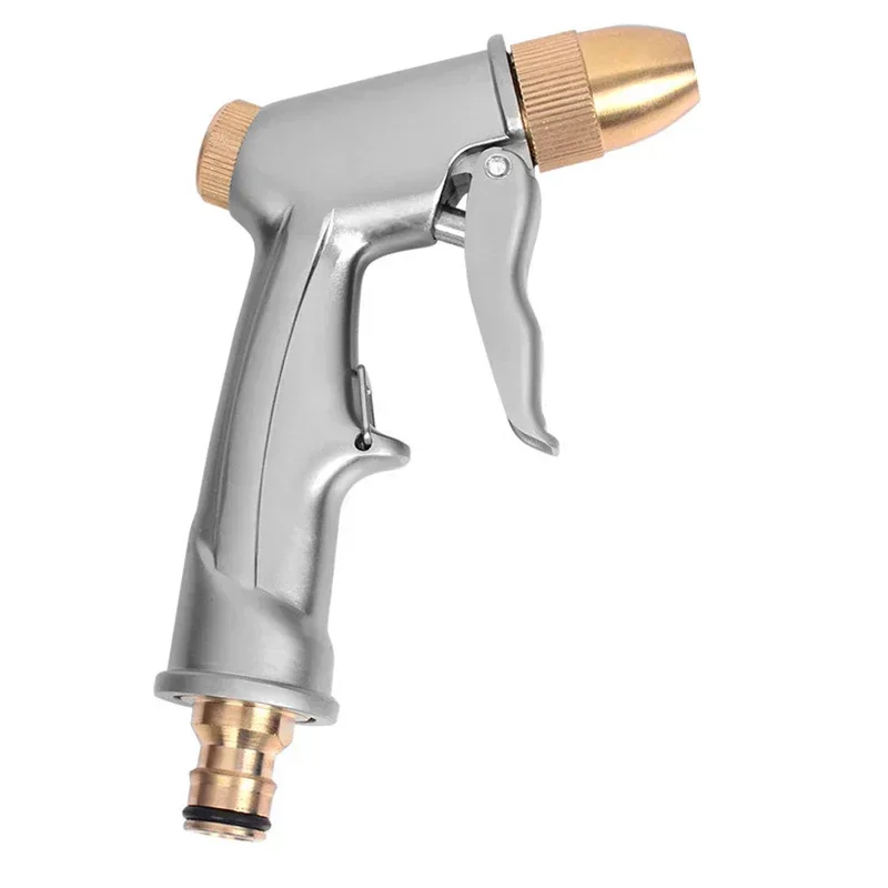 High Pressure Water Spray Gun Metal Brass Nozzle Garden Hose Pipe Lawn ...