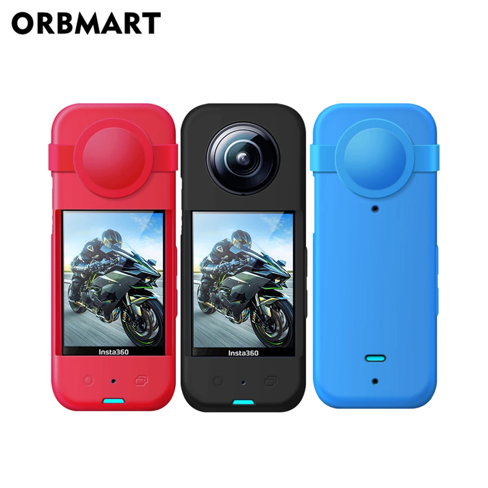 Silicone Case for Insta360 X3 Screen Protector Lens Cap Curved ...