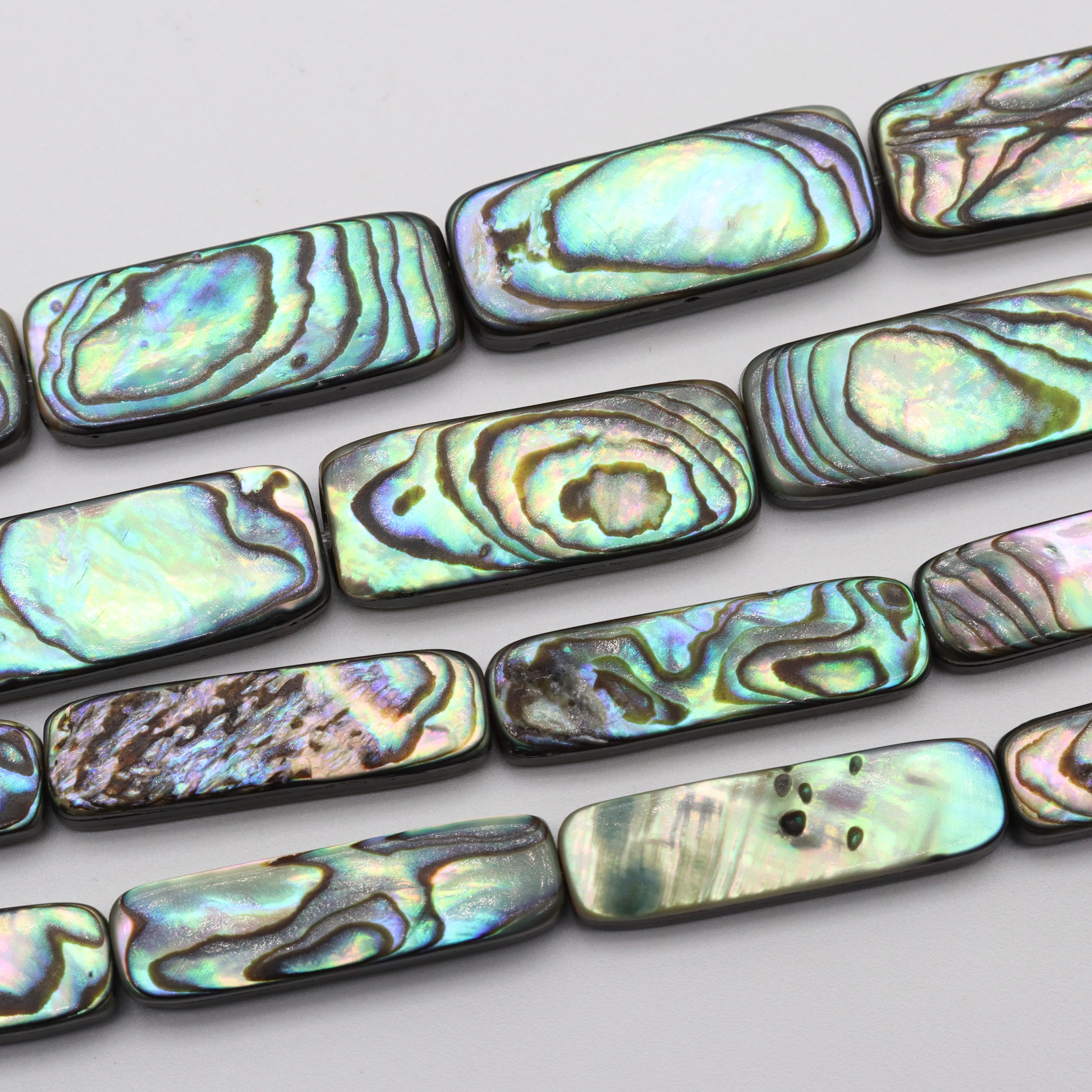 Natural-Abalone-Shape-Shell-Mother-Of-Pearl-Loose-Spacer-Beads-For ...