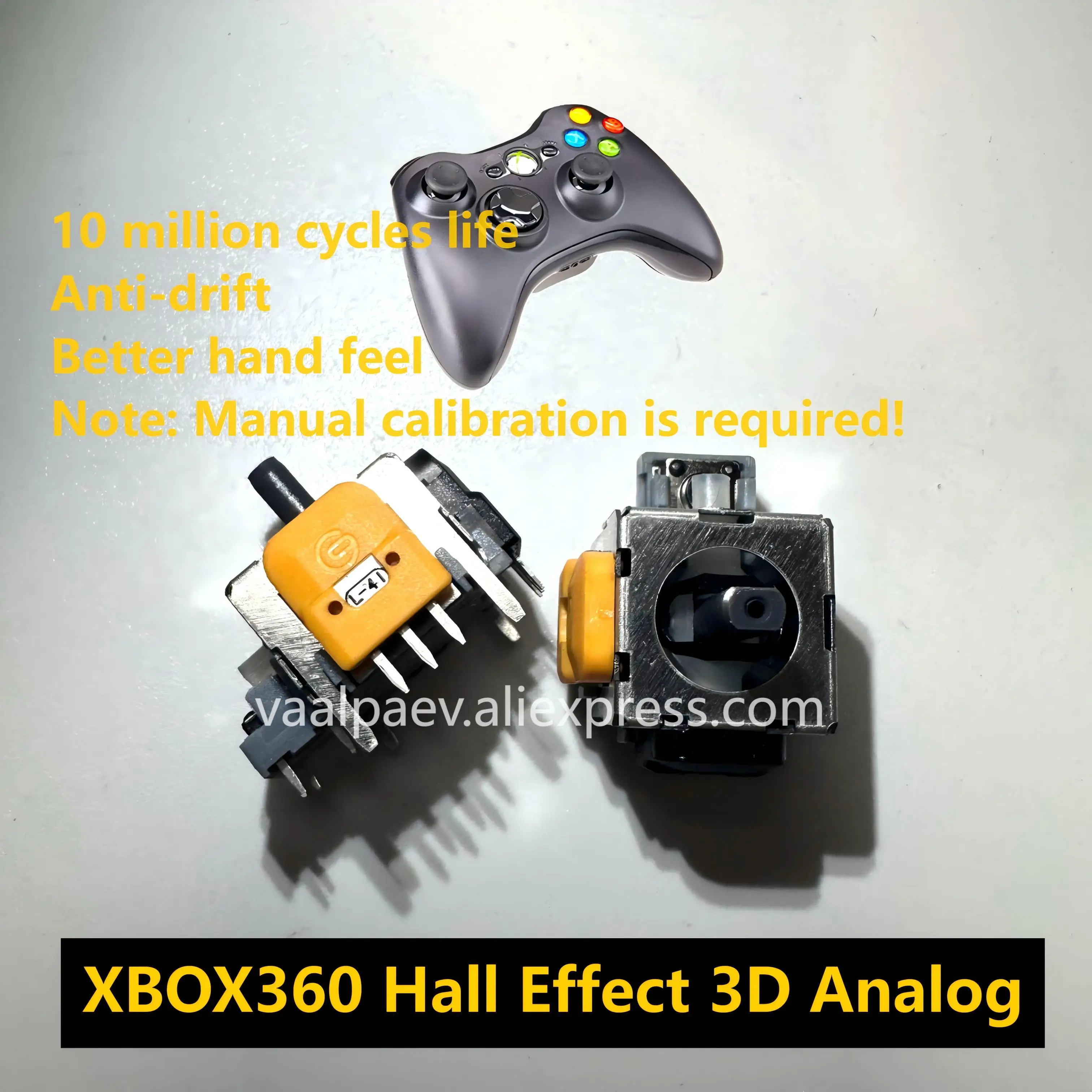 Para-XBOX360-Hall-Effect-3D-Joystick-Anal-gico-Anti-deriva-10-milh-es ...