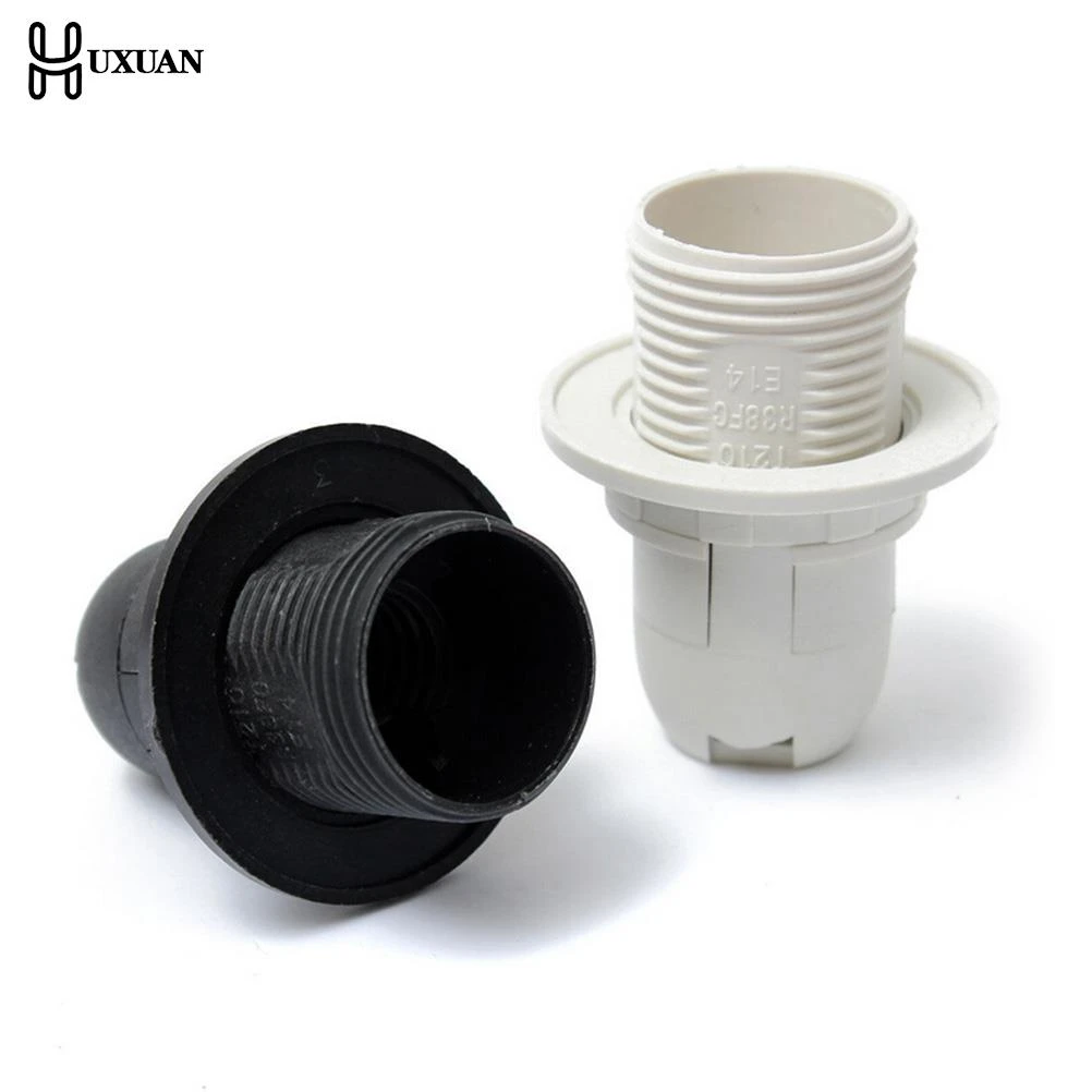 E14 Lamp Bulb Holder Edison Screw Cap Socket White/black Pendant ...