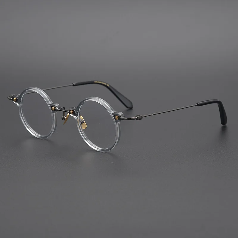 Cubojue-Small-Round-Reading-Glasses-Male-Women-Titanium-Eyeglasses ...