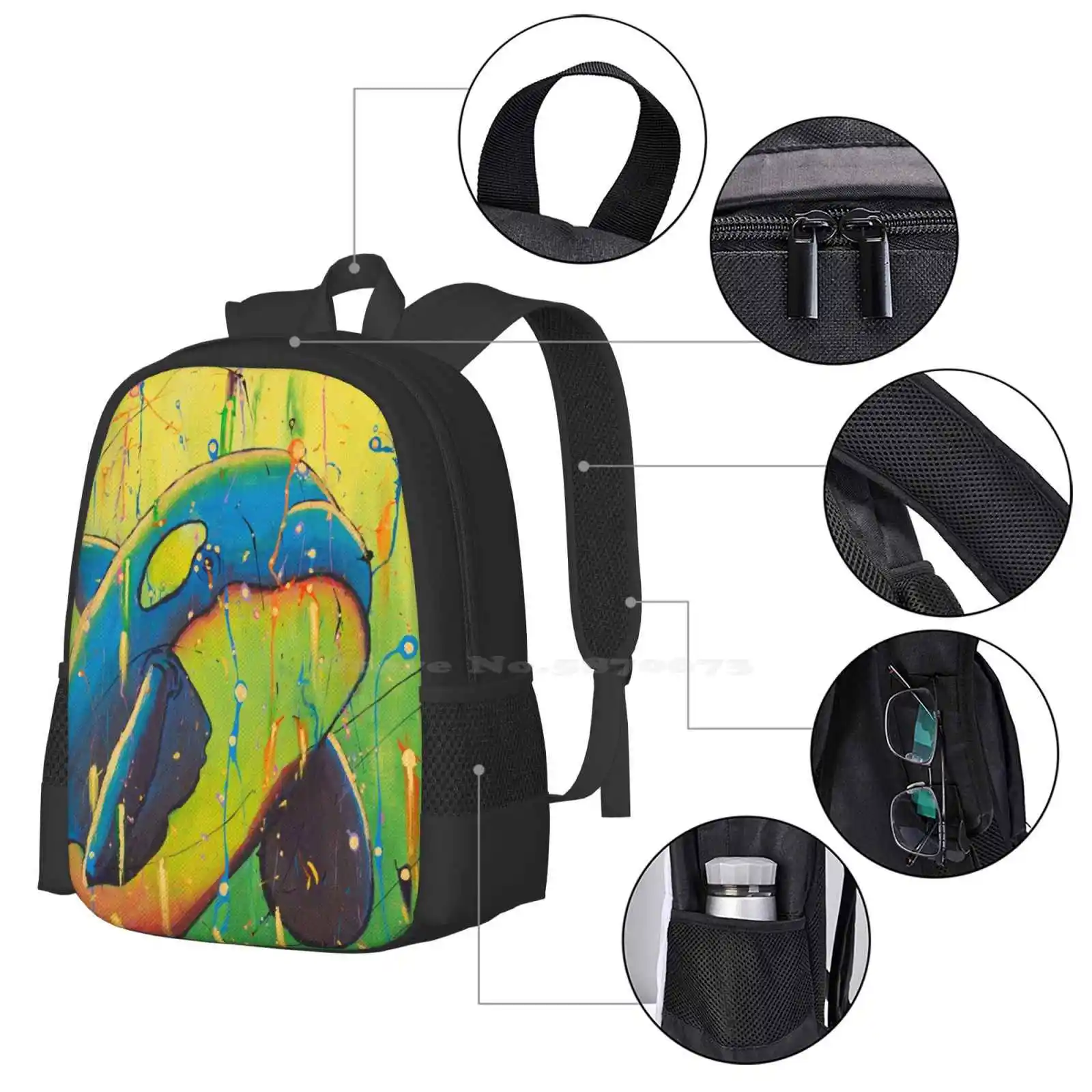 The Universal Orca Bag Backpack For Men Women Girls Teenage Orca Killer ...