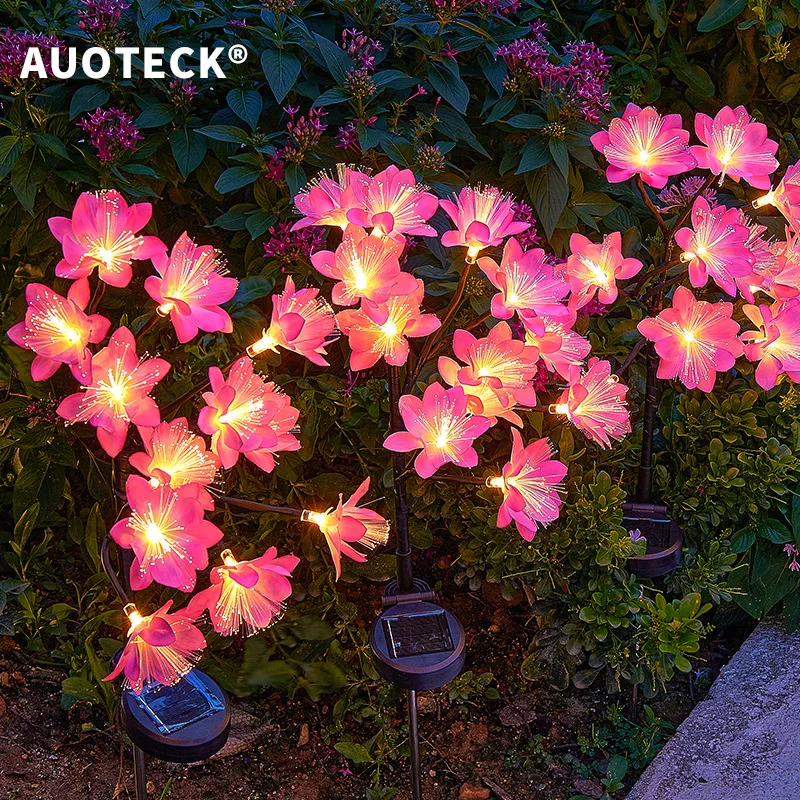 LED Waterproof Solar Simulation Flower Floor Insert Light, Camellia ...