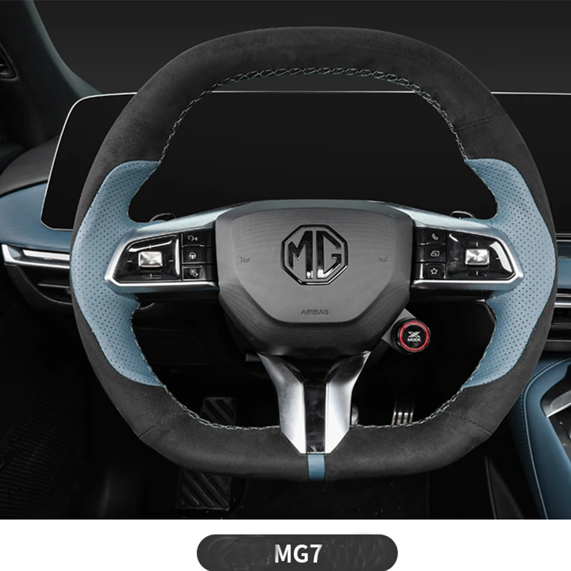 Hand-sewn-steering-wheel-cover-for-MG-MG7-2022-2023-Sweat-absorbing ...