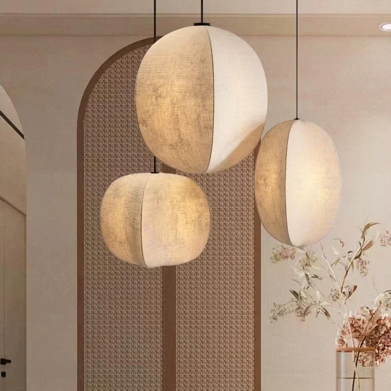 Minimalism Wabi Sabi Led Pendant Lights Nordic Dining Room Hanging Lamp ...