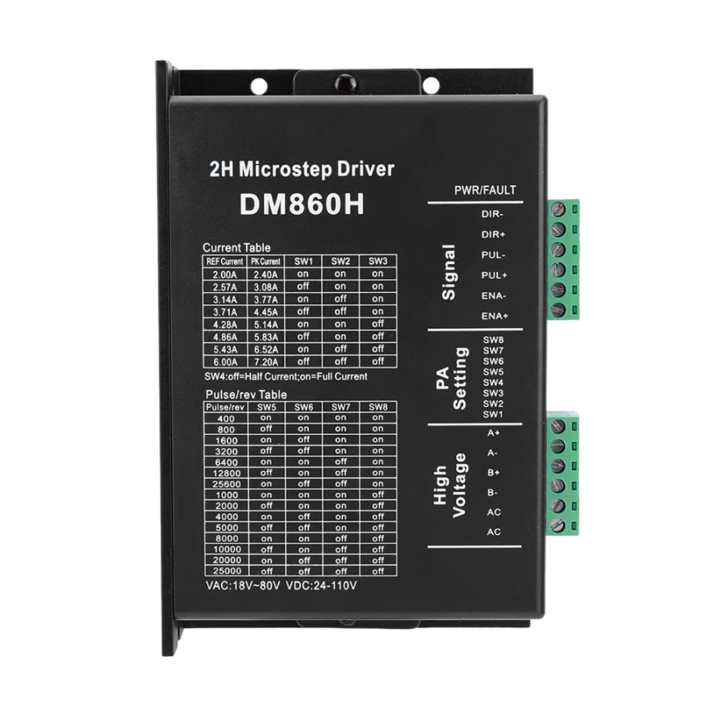 DM860H DM860 Motor paso a paso 0-200khz controlador paso a paso de 2 ...