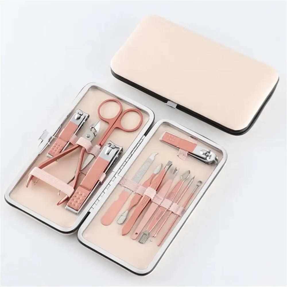 New-Rose-Gold-Manicure-Tools-Manicure-Set-Pedicure-Set-12-in-1-PU-Bag ...