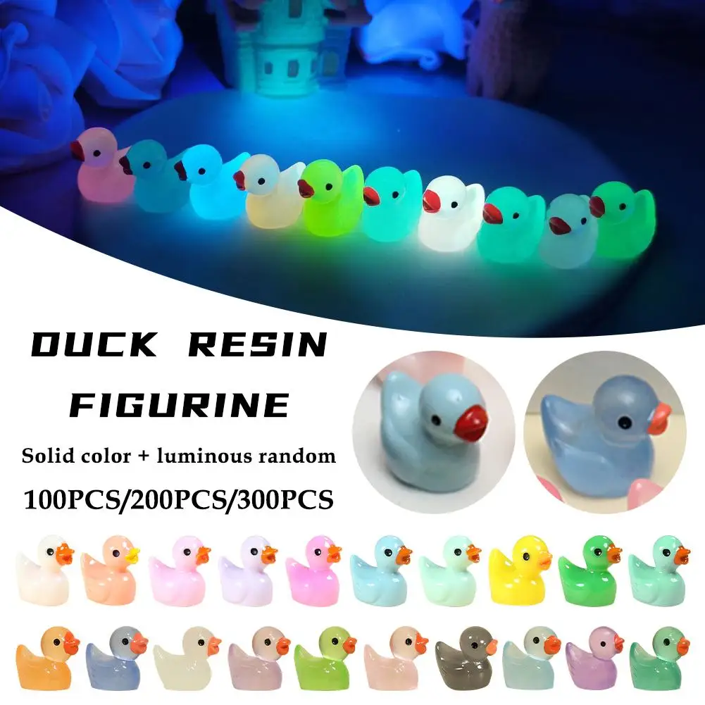 100-200-300Pcs-Resin-Mini-Duck-Miniature-Figurines-Colorful-Garden ...