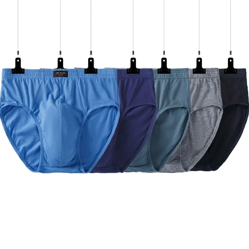 100% Cotton Man Briefs Plus Size L-8XL Men Underwear Panties High-Rise ...
