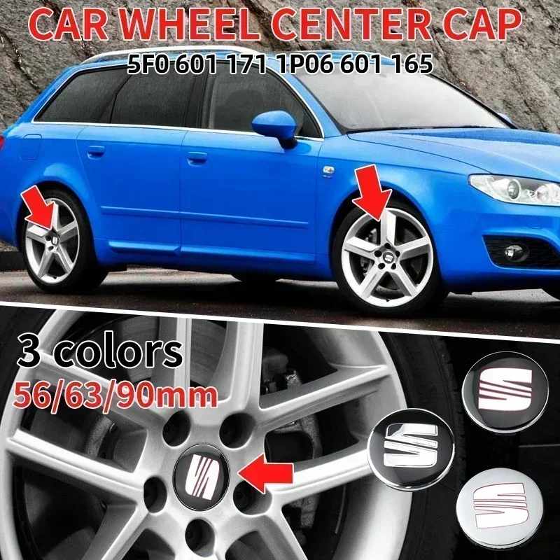 4pcs-56mm-63mm-90mm-5F0601171-1P06601165-Car-Wheel-Center-Hub-Caps-Rim ...
