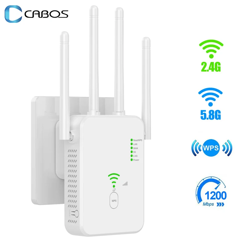 1200Mbps-WiFi-Repeater-WiFi-Extender-Amplifier-Wireless-Wi-Fi-Signal ...