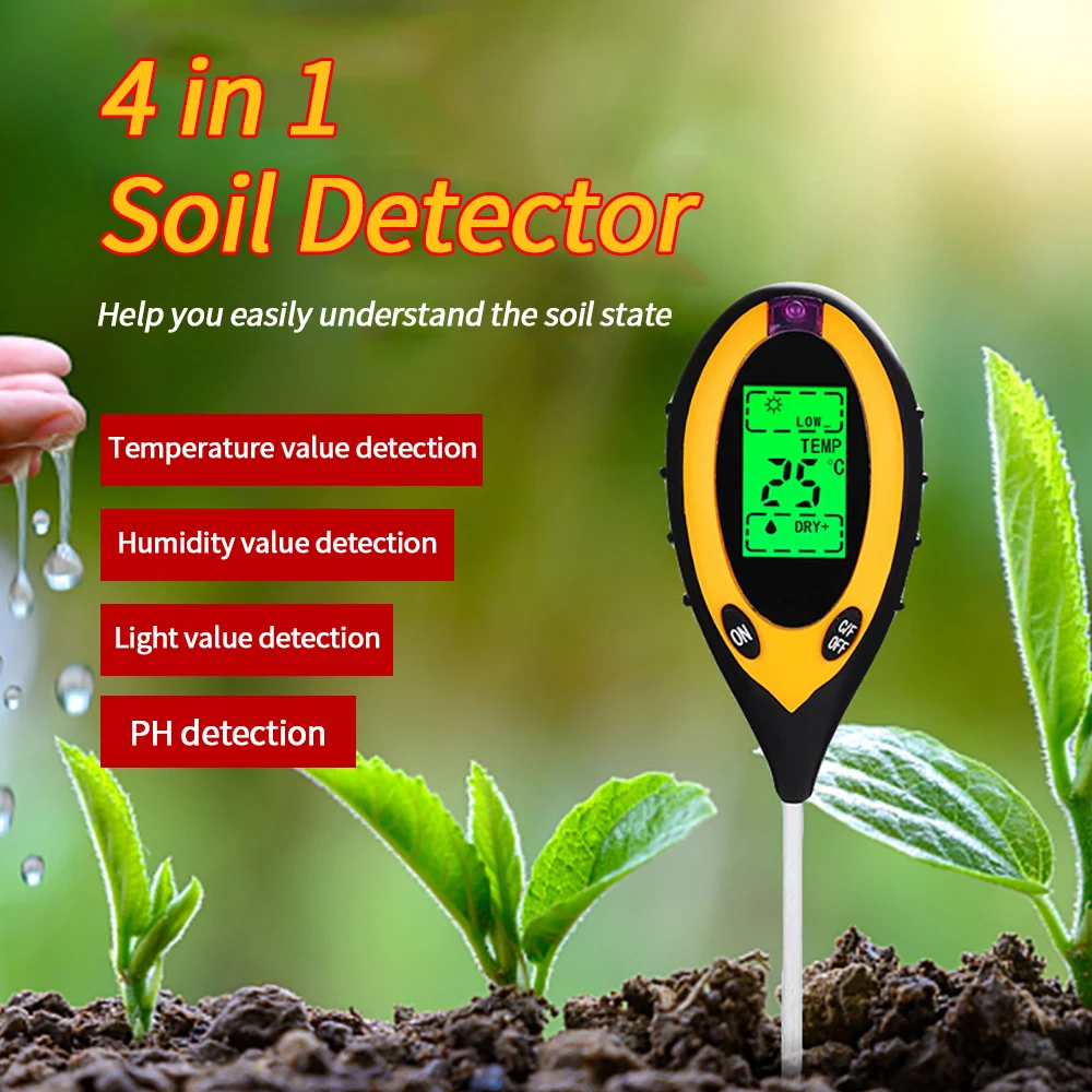 4-in-1-Soil-PH-Meter-Tester-Soil-Tester-PH-Moisture-meter-Temperature ...