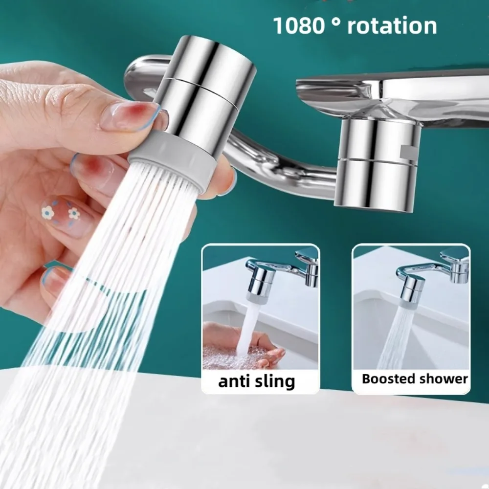 1080-Rotating-Faucet-Extender-U-Shaped-Robotic-Arm-Faucet-Splash-Proof ...