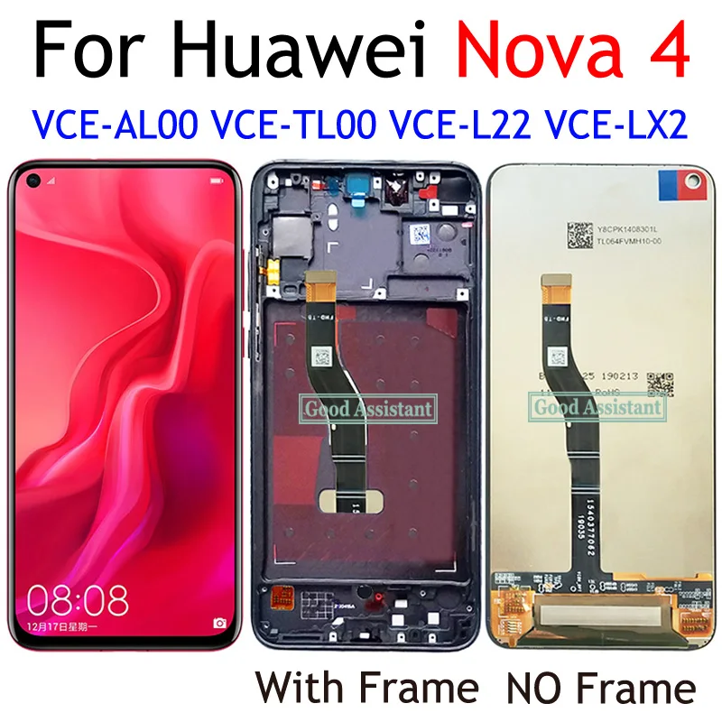 6.4 inch For Huawei Nova 4 Nova4 VCE-L22 VCE-LX2 LCD DIsplay Touch ...