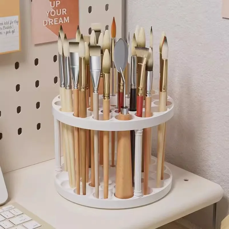 Multi-function-storage-rack-pen-holder-oil-paintbrush-perforated ...