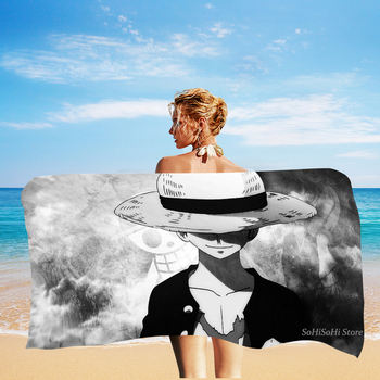 One Piece Monkey D. Luffy Bath Towel | One piece Merchandise | Up to 80 ...