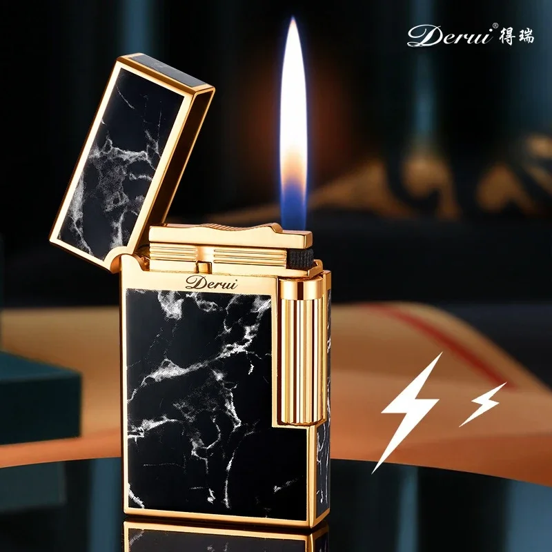 DERUI Metal Loud Voice Inflatable Lighter Sideslip Grinding Wheel ...