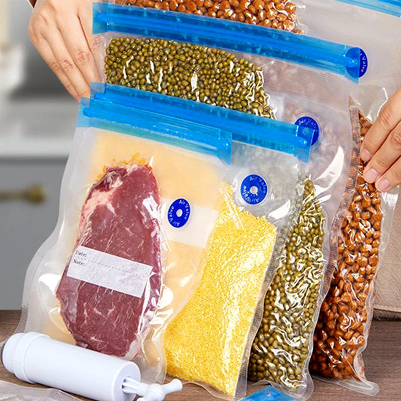 10pcs-Reusable-Sous-Vide-Bags-with-Hand-Sealing-Pump-Vacuum-Food-Keep ...