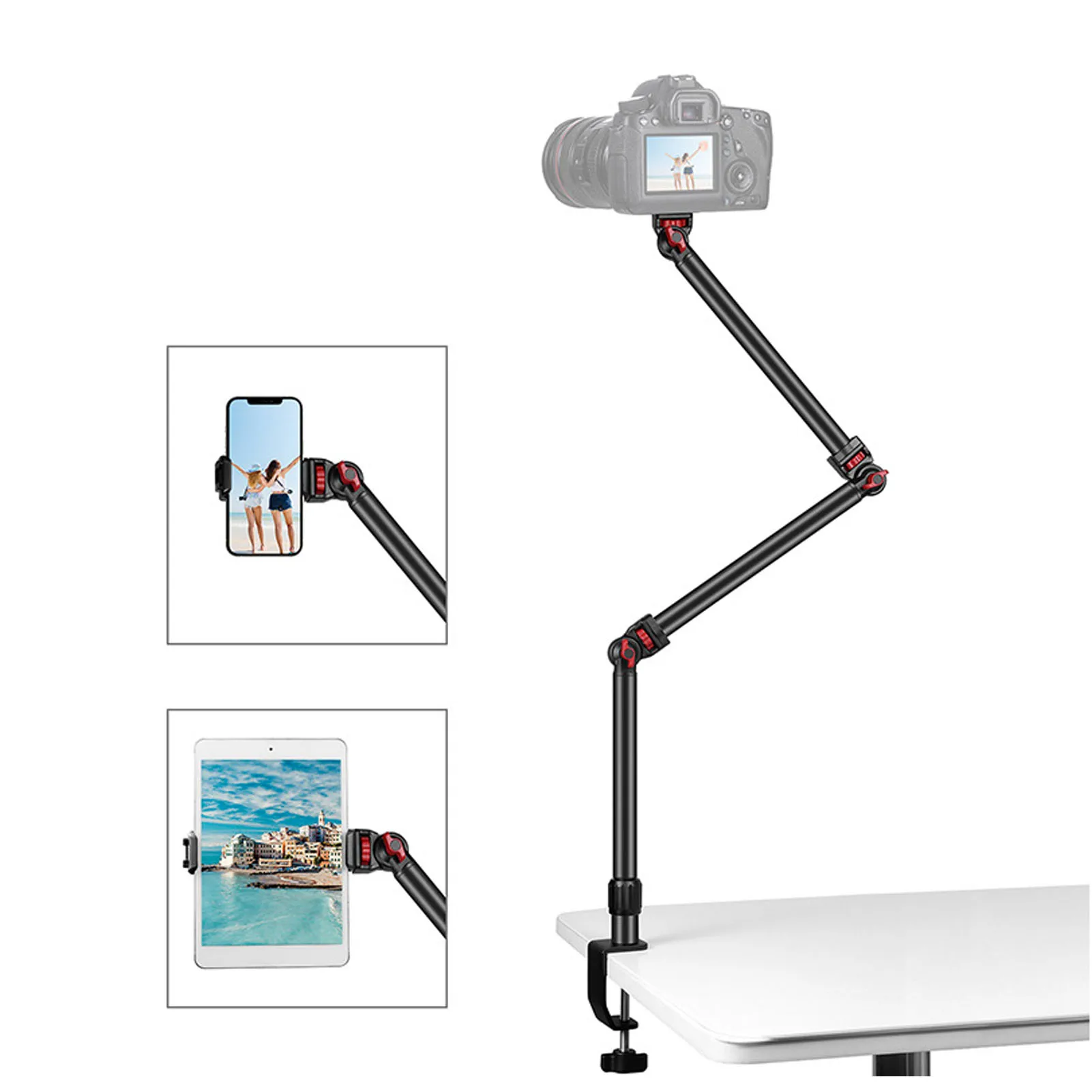Flexible-Overhead-Camera-Mount-Live-Articulated-Arm-Clamp-Extend-Light ...