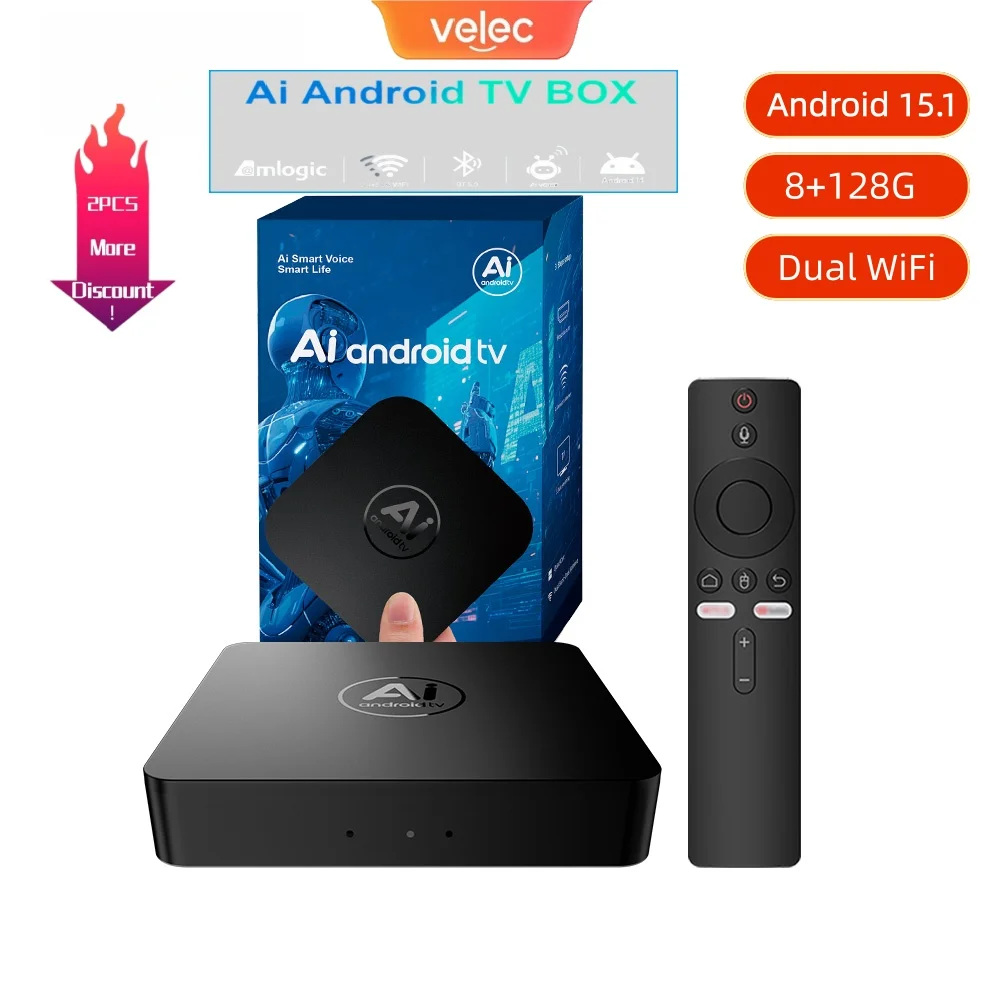 I96 Android 15.1 Smart TV Box CarPlay AI Box Wifi Wireless Android Auto ...