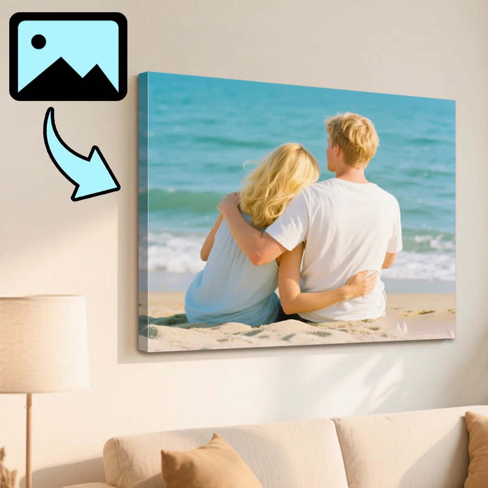 1pc big size canvas custom photo,personalized gift for room decoration ...