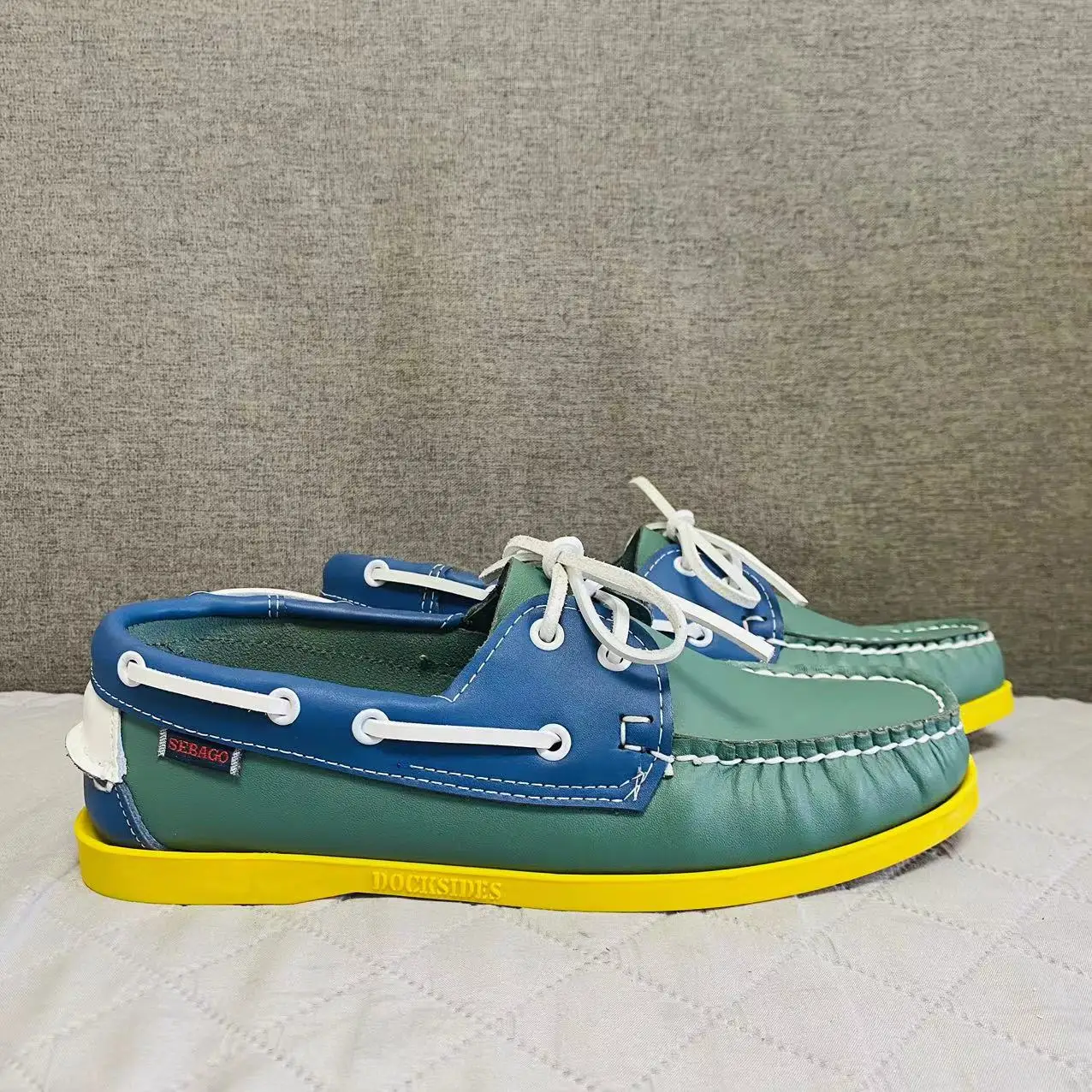 SEBAGO-Men-Homme-Authentic-Docksides-Shoes-Premium-Leather-Moc-Toe-Lace ...