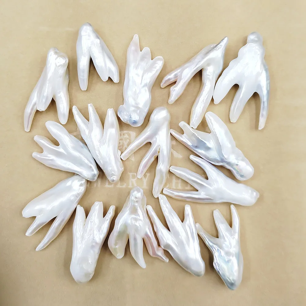 Natural-Freshwater-Guinea-Fowl-Claw-Beads-15-40mm-Irregular-Pearl ...