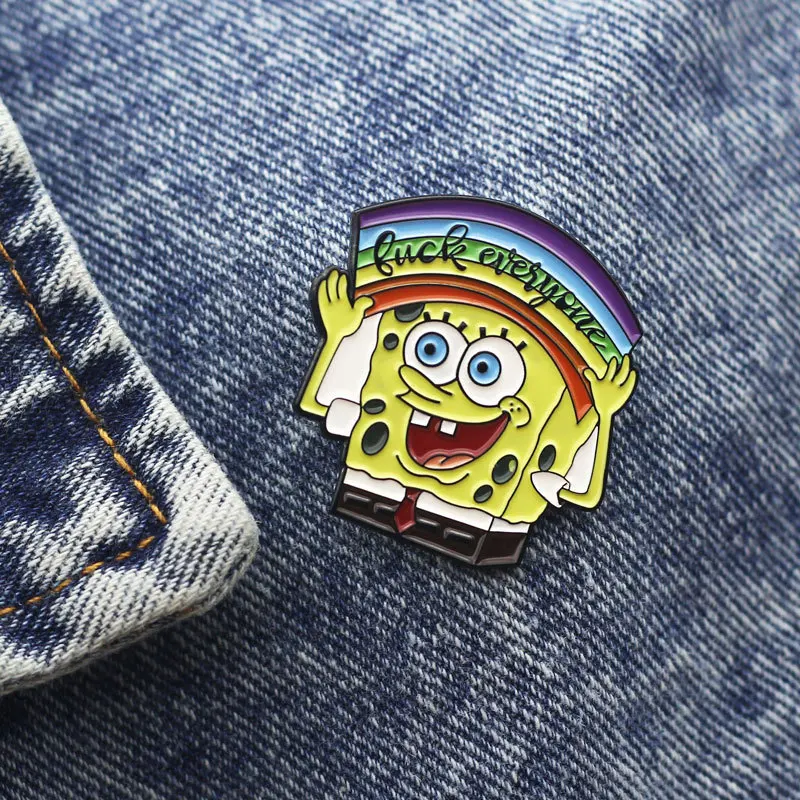 SpongeBob-Enamel-Pin-Collecting-LGBT-Gay-Rainbow-Anime-Cartoon-Brooch ...
