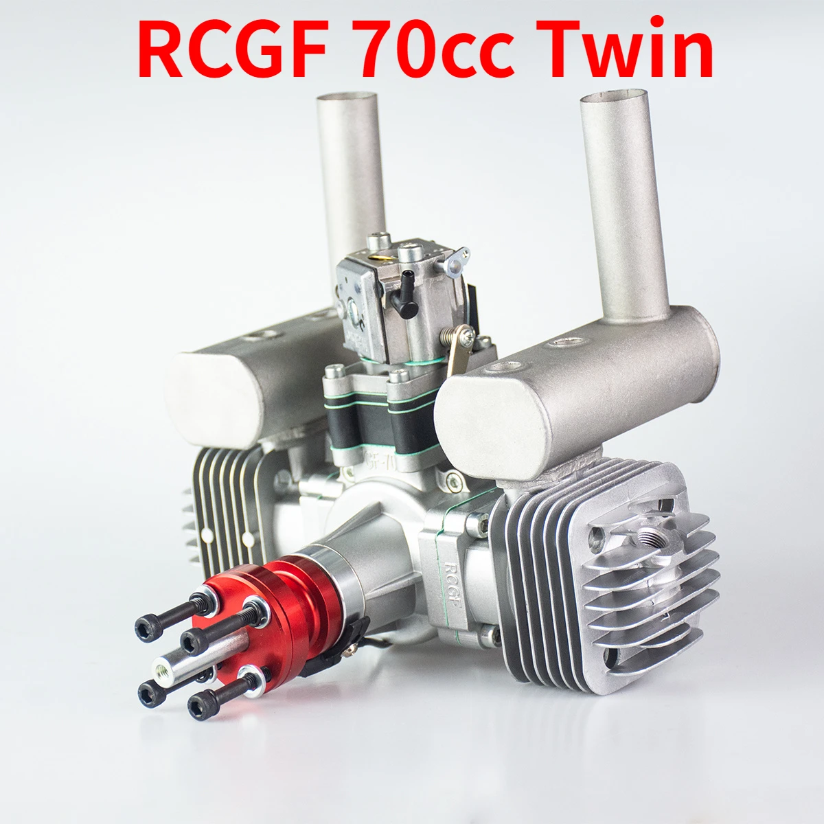 New RCGF 70cc Twin Cylinder Petrol/Gasoline Engine Dual Cylinder with ...