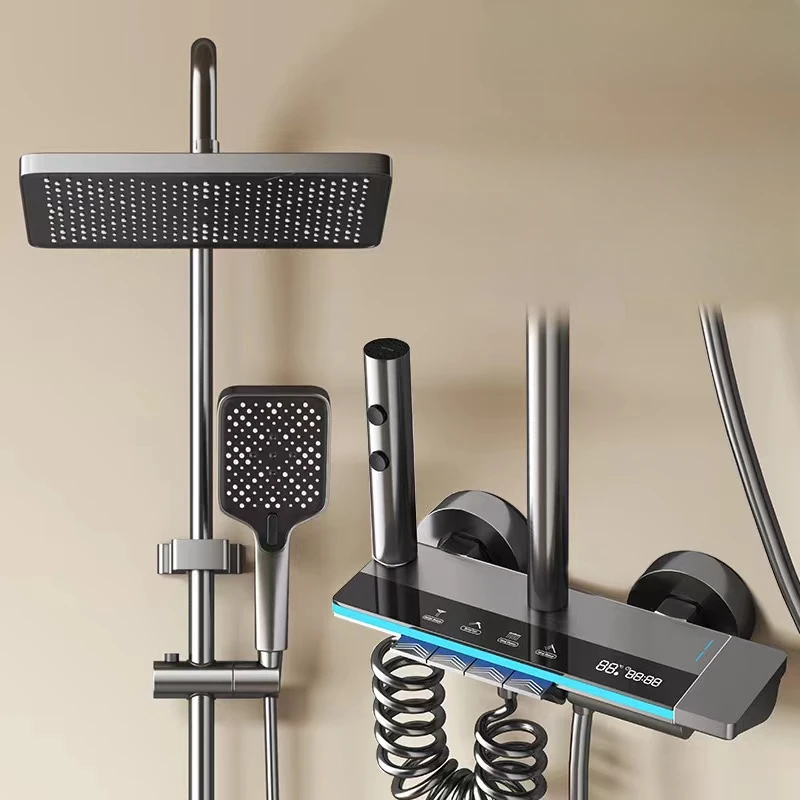 Brass-Hot-Cold-Pressurized-Rainfall-Digital-Thermostatic-Display-Piano ...