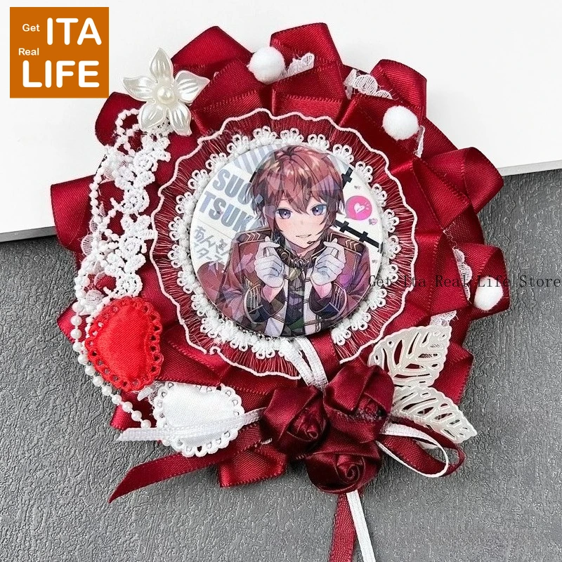 Italife Kawaii Ribbon Ita Bag Accessories Rosette Pin Holder Women ...