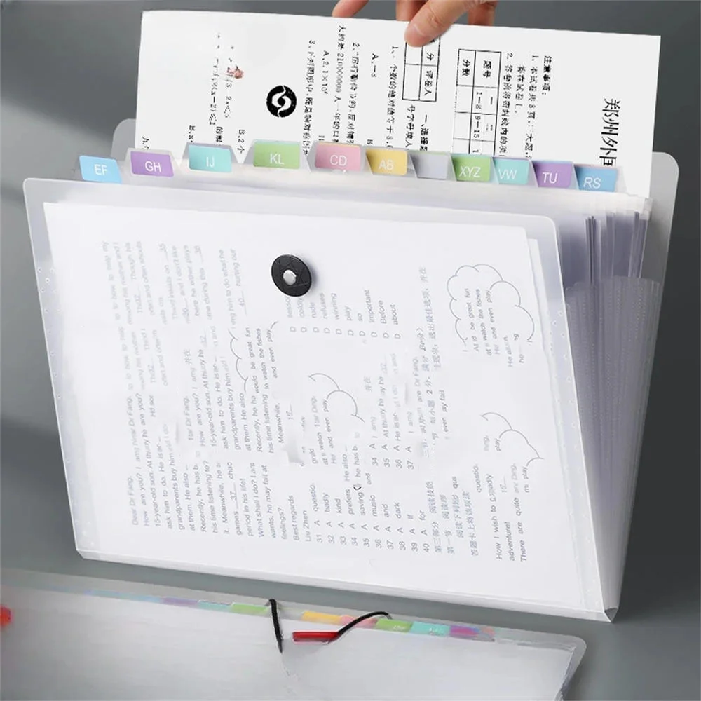 A4-Clear-File-Folder-Document-Bag-Multi-Layer-Expanding-Invoices-Ticket ...