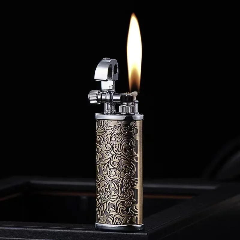 Nostalgic-Old-fashioned-Grinding-Wheel-Kerosene-Lighter-Metal-Brass ...