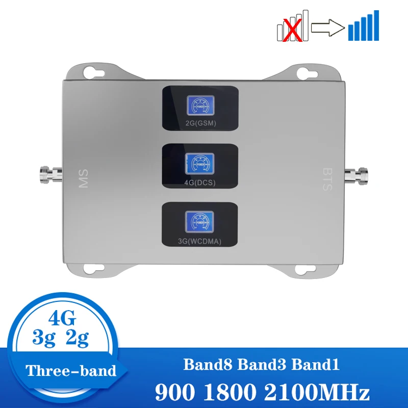 GSM Repeater 2G 3G 4G LTE Cellular Tri Band Mobile Signal Amplifier 4G Amplifier GSM DCS WCDMA ...