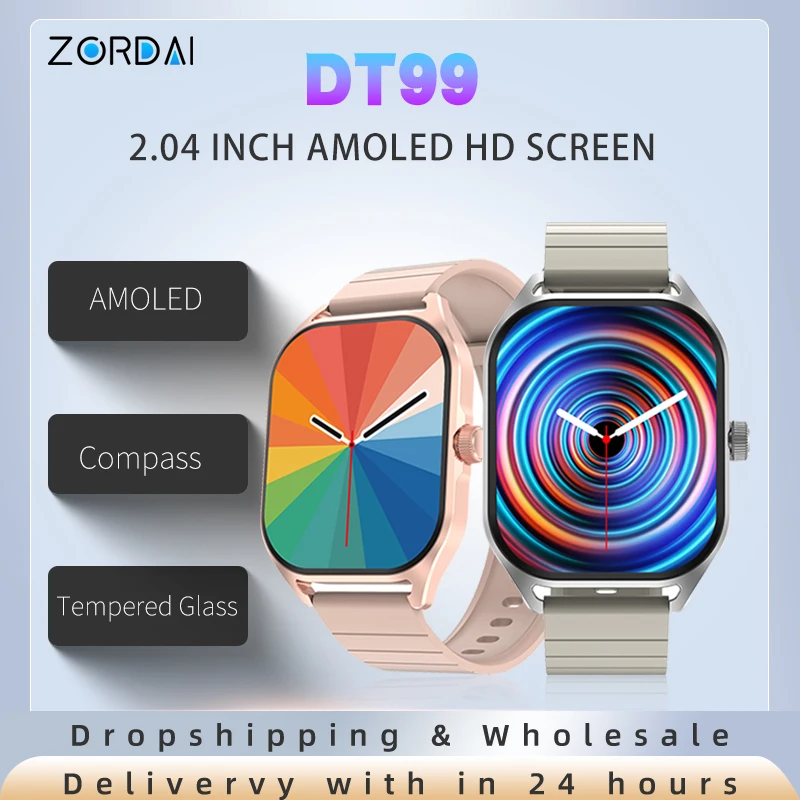 Reloj-inteligente-DT99-accesorio-de-pulsera-resistente-al-agua-con-pantalla-HD-de-2024-pulgadas ...
