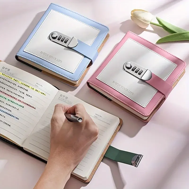 Journal-Square-Notepad-Password-Lock-Diary-Small-Agenda-200-Pages ...