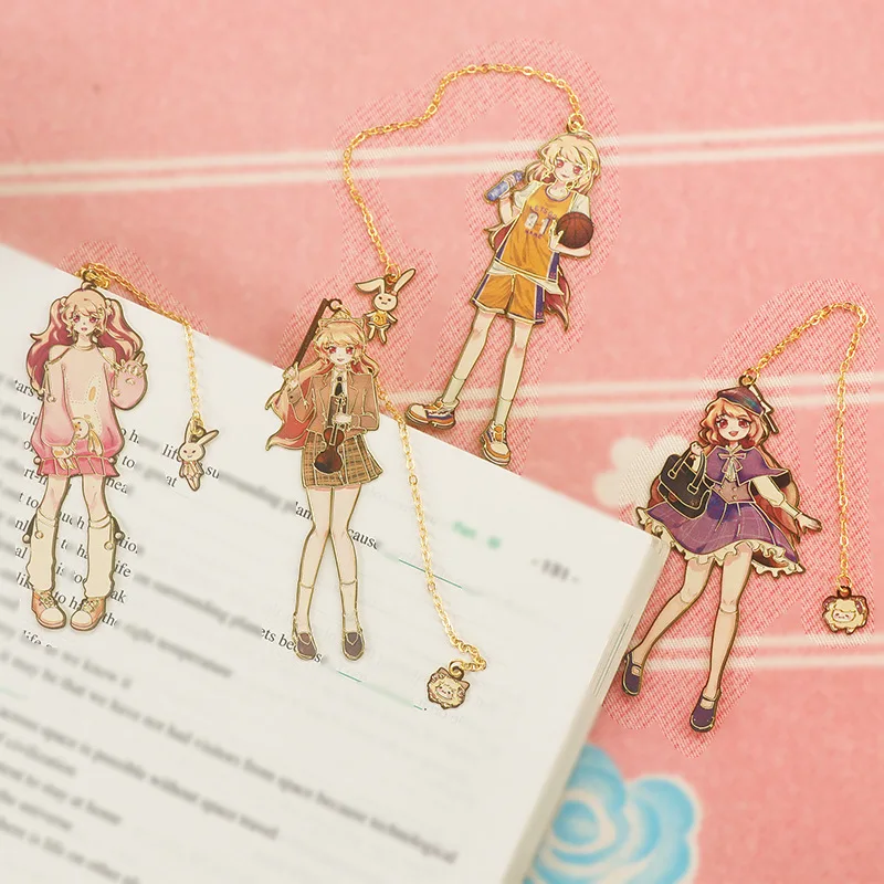 Bookmark Cute Sweet Girl Heart Metal Creative Stationery - AliExpress 21