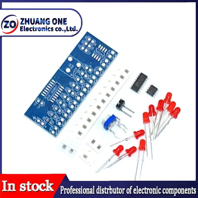 NE555 CD4017 Running LED Flow Light Electronic Production Suite Control ...