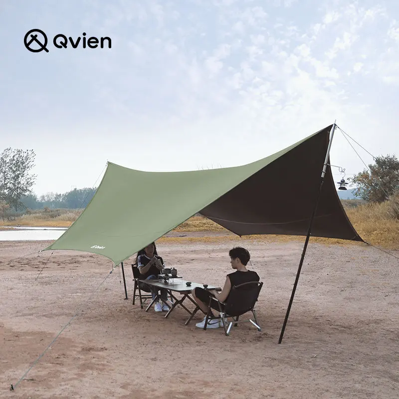 Black-Coated-Tarp-210T-Sky-Curtain-Waterproof-Outdoor-Awning-Camping ...