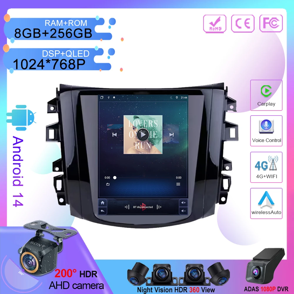 Android 14 For Nissan Navara Terra Frontier NP300 2018 -2020 AutoRadio ...