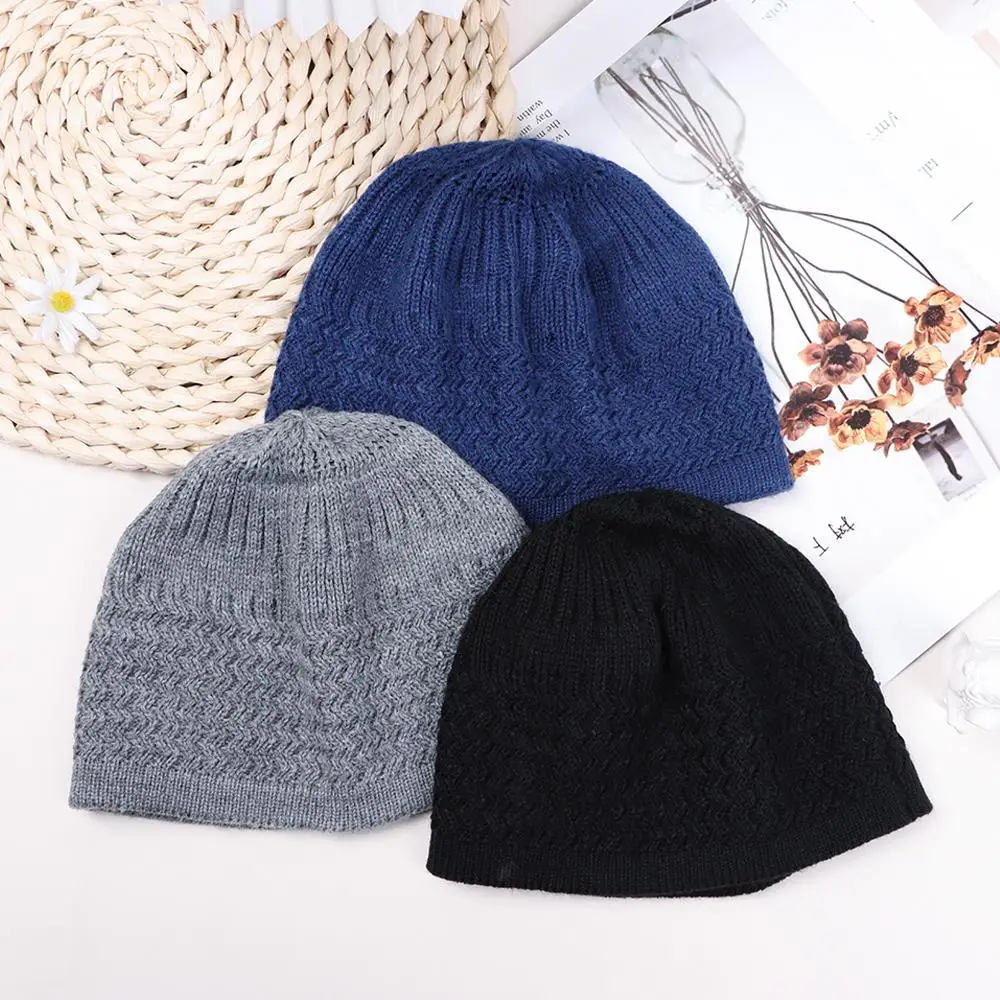 New-Winter-Knitted-Hat-Men-Prayer-Muslim-Cap-Skull-Cap-Beanies-Cap ...