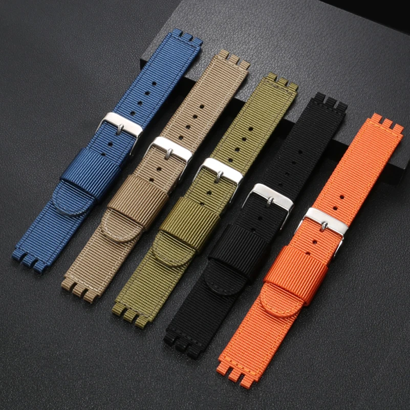 Nylon-Canvas-Watch-Band-for-SWATCH-Strap-17mm-19mm-20mm-Fabric-Bracelet ...