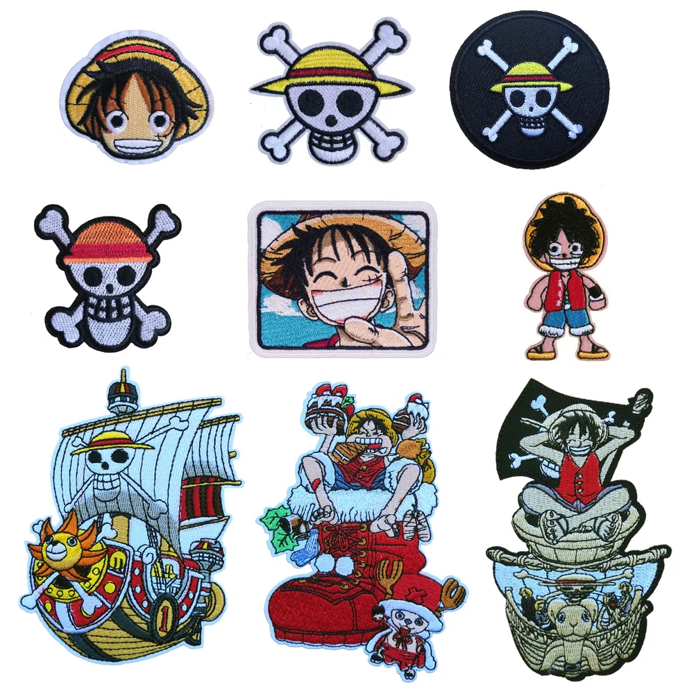 Monkey D Luffy Patch One Piece Embroidery Iron On Sew On Patches ...