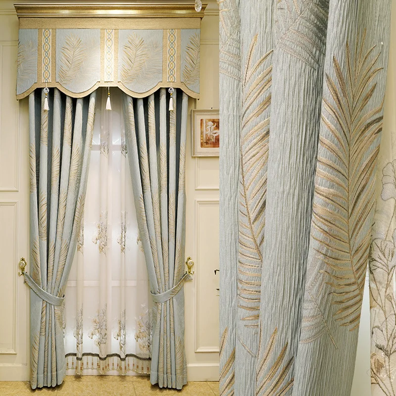High-end-Curtains-for-Living-Room-Bedroom-New-Chenille-Jacquard-Study ...